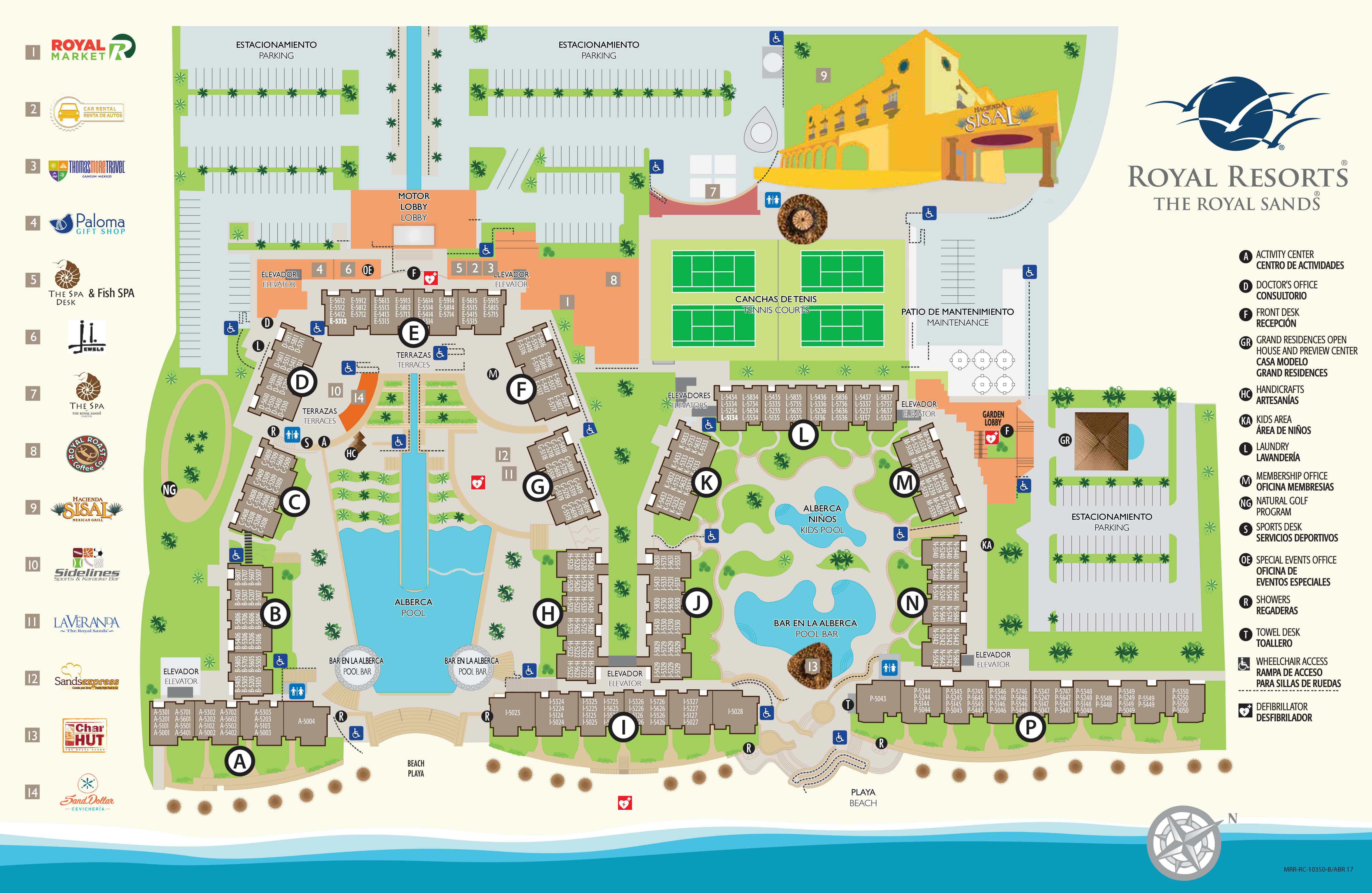 The Royal Sands | Cancun, Mexico| Resort Map – Resort Maps