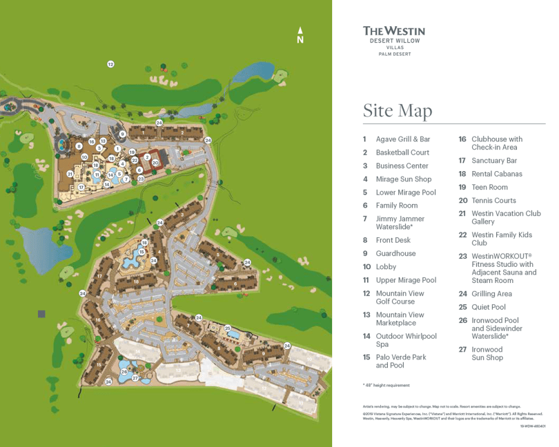The Westin Desert Willow Villas | Palm Desert, California| Resort Map ...